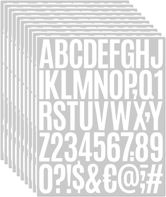 letter stickers - 10-vel vinyl letterstickers - 2-inch zelfklevende ...