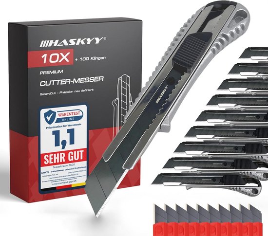 Professionele snijmes set met 100 SK5 messen en Quick-Change functie | bol