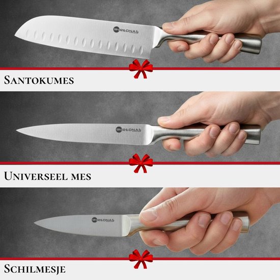 Pro Messenset 5-delig RVS – Professionele Keukenmessen Set met ...
