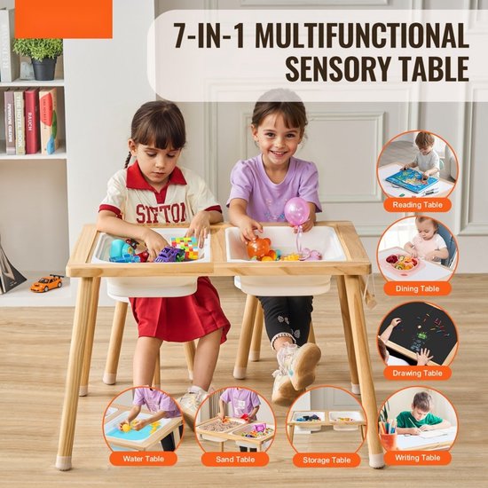 Sensorische Kinderspeeltafelset - Activiteitentafel & Zand- en ...