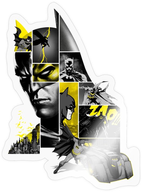 Batman 80th Anniversary Mashup Batmobile Sticker | bol