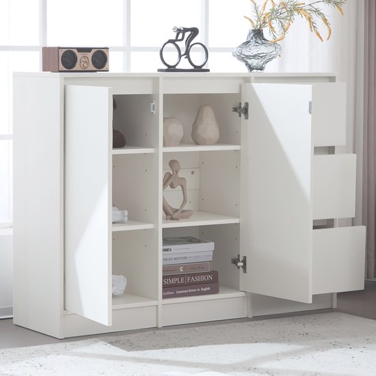 OKWISH Dressoirs - Opbergkast Met Verstelbare Planken - Ruime Dressoir ...