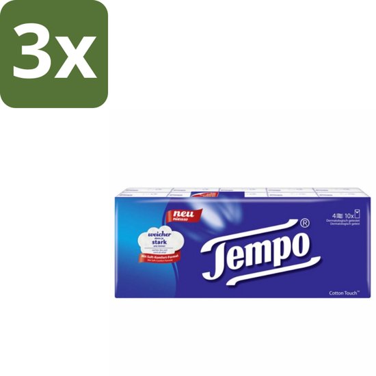Tempo – Zakdoekjes – Regular - Bulkverpakking - 3 stuks | bol