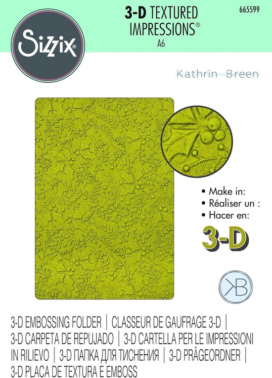 3D Embossing Folder Winter Foliage Multicolor | bol