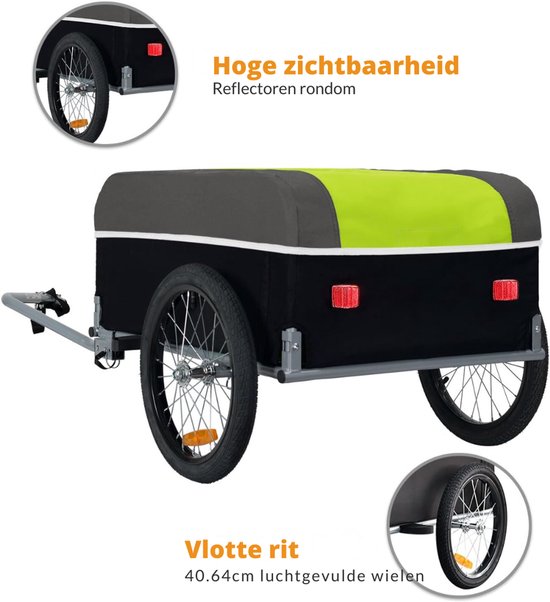 VIN® Fietskar Bagage - Fietskar 130 Liter Laadvermogen - Fietsaanhanger ...
