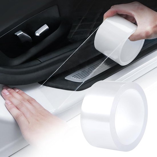 Autodeur dorpel bescherming sticker - transparante zelfklevende auto ...