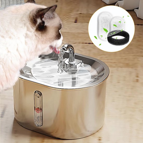 Drinkfontein voor katten met reservefilters en schuimfilters - 8 stuks ...