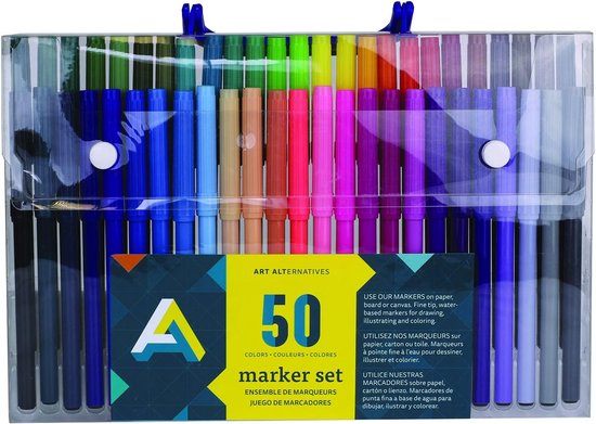 Set van 50 Kleuren Stiften voor Tekenen en Illustreren | bol