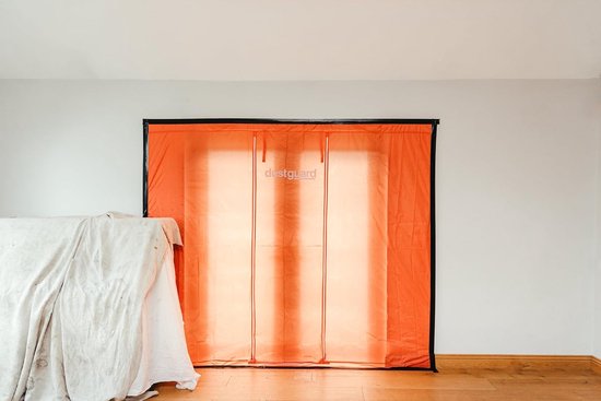 Professionele Drievoudige Stofdeur Afscheiding voor Bouw en Renovatie ...