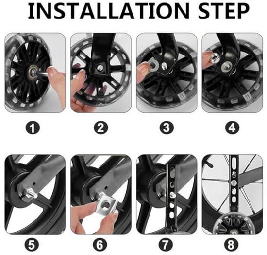 Support Wheels for Kids Bikes, Assistance Wheels for Kids Bikes, Mute Flash Wheels... | bol