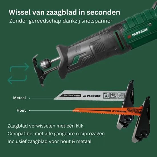 Parkside Reciprozaag PFS850 met Koffer | bol