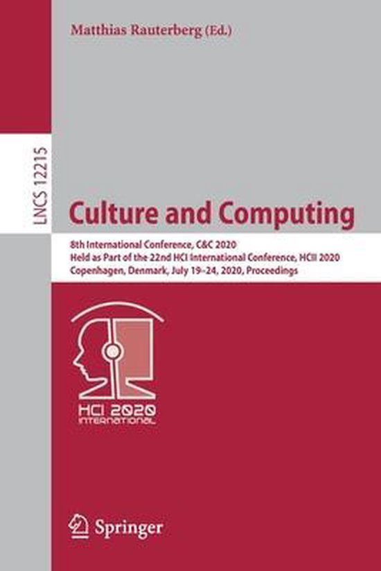 Culture and Computing | 9783030502669 | Boeken | bol.com
