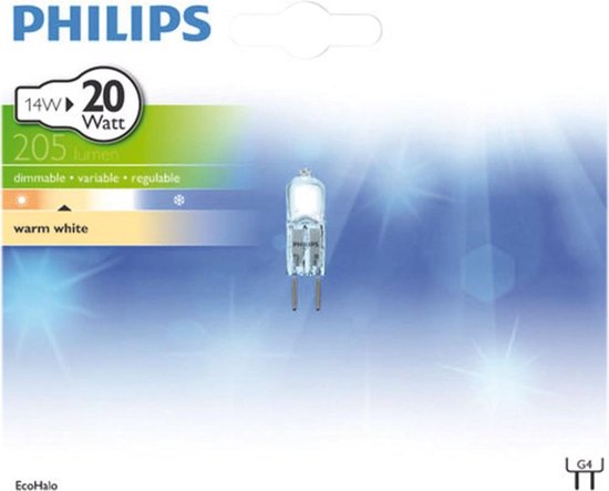 Philips EcoHalogeen Capsule G4 12V 14W = 20W | bol.com