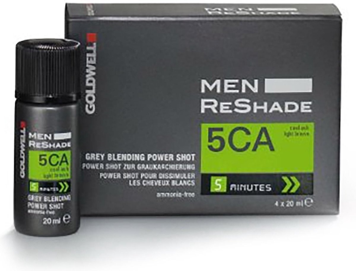 Goldwell - Men - ReShade - 7CA Koel As Middelblond - 4x20 ml | bol.com
