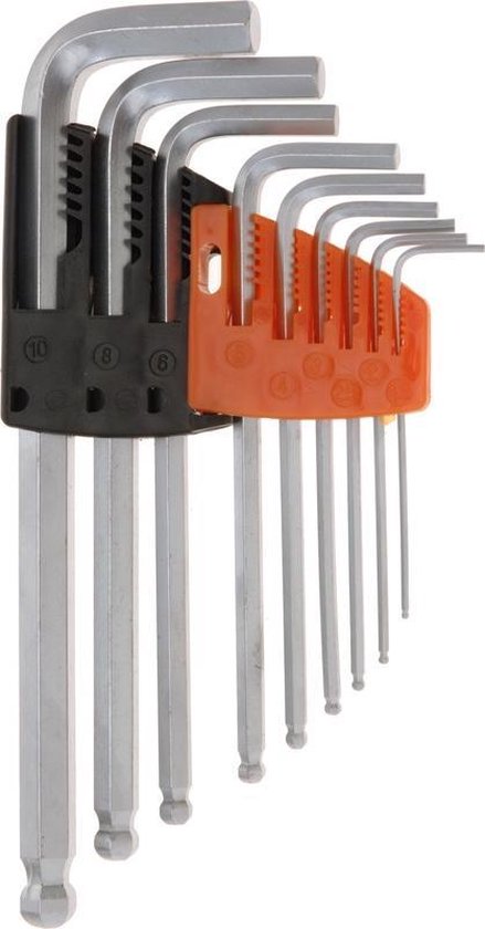 Inbussleutelset 9 delig - Zilverkleurige inbus schroevendraaiers ...