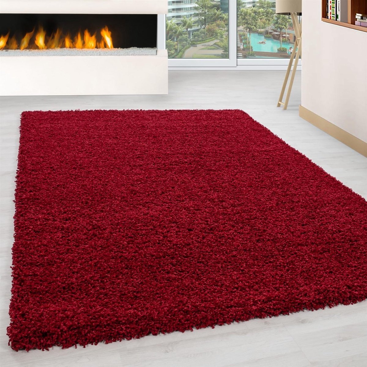Tapijtenloods Basic Shaggy vloerkleed Rood Hoogpolig - 120x170 CM | bol.com