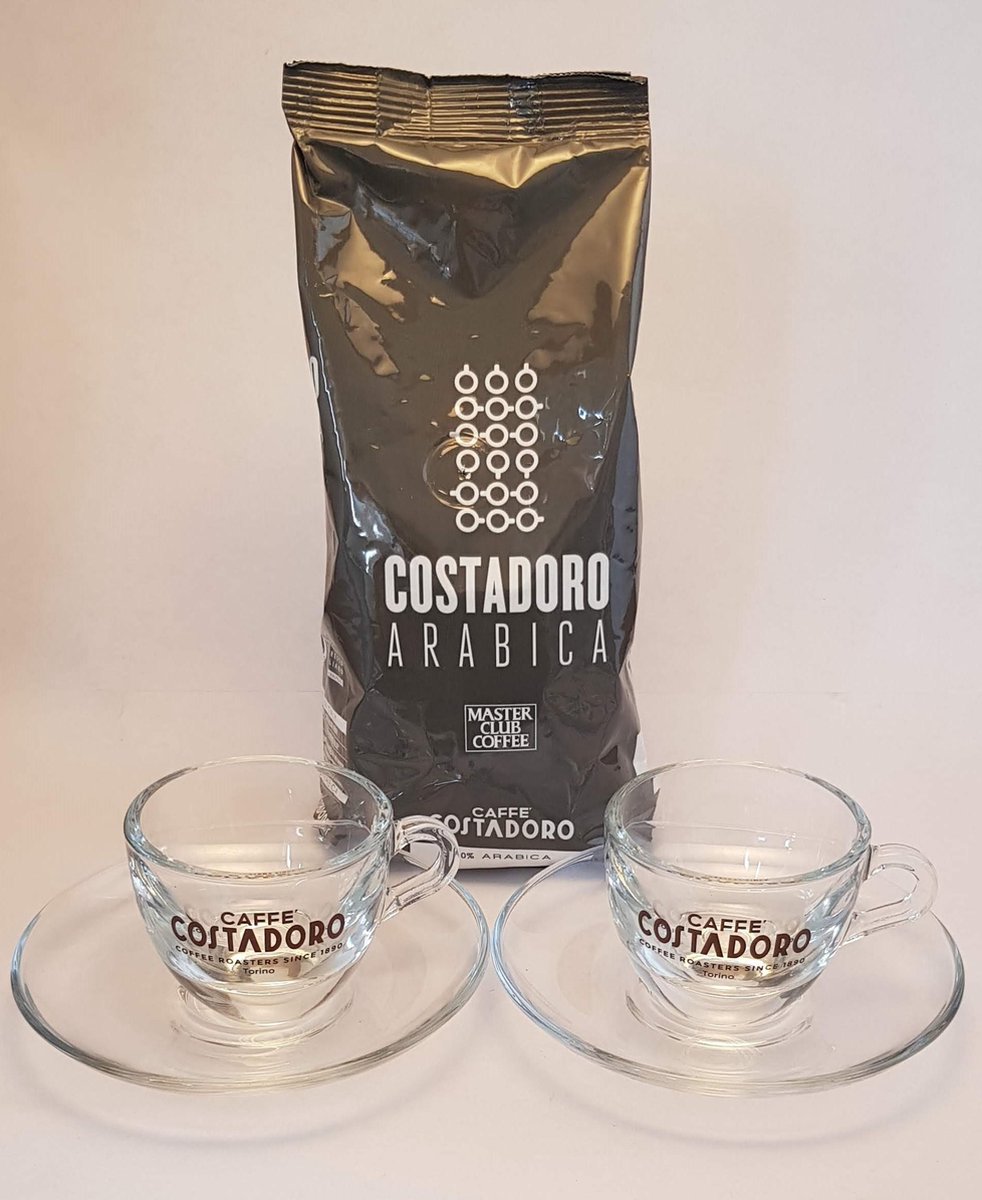 Caffè Costadoro Arabica bonen (250 g) incl. 2 espressokopjes | bol.com