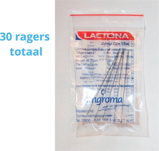 Lactona Interdentaal Ragers - X-Large 10mm - Transparant - 6 gripzak x ...