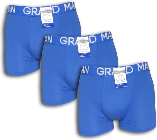 Grand Man Boxershort 3-PACK 5005 maat XXL / Licht Blauw | bol.com