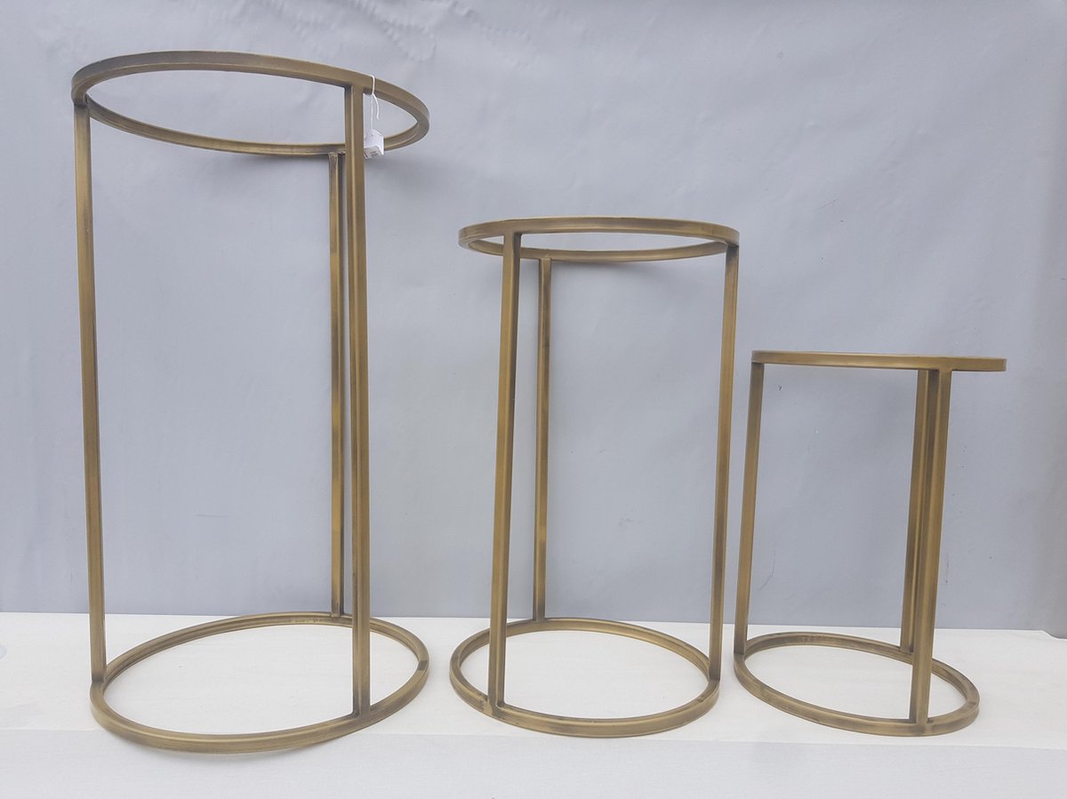 Mica Decorations Cachet plant stand copper set of 3 , Grootste maat in ...