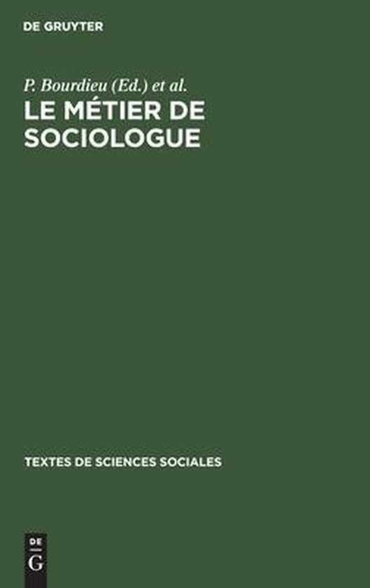 Textes de Sciences Sociales- Le Métier de Sociologue | 9783112310878 ...