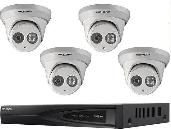 Hikvision 4 Dome Camera 4Mp IP CCTV-Systeem met 20M IR - met 2Tb NVR ...