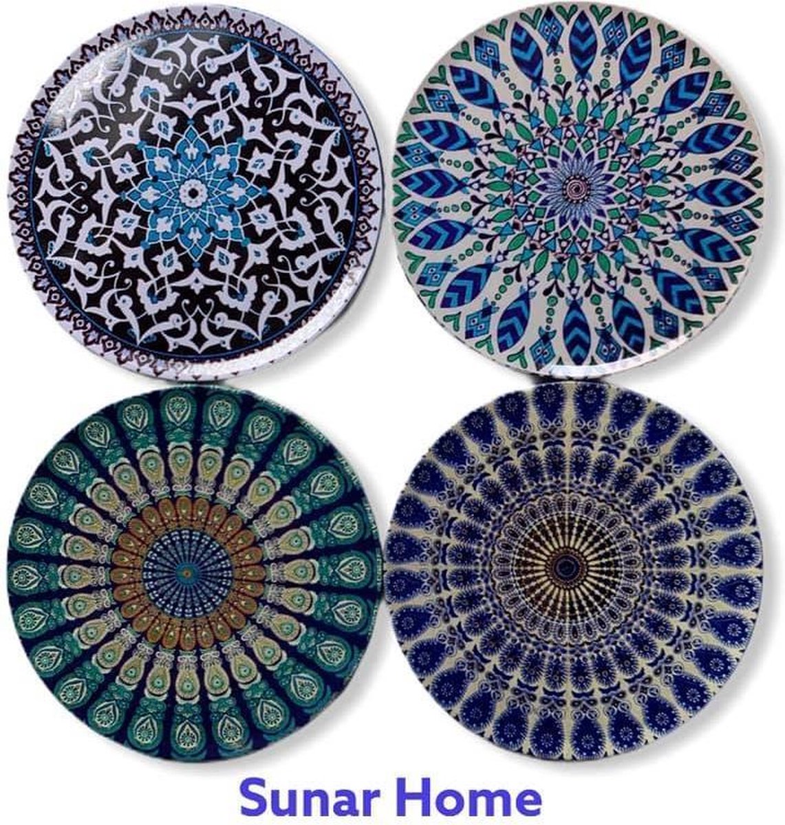 Onderzetters - set van 4 - Onderzetters voor glazen - Bohemian ...