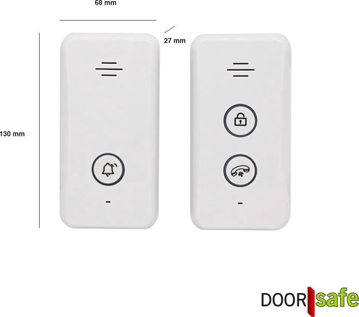Doorsafe 1852 - Draadloze deurbel intercom / parlofoon, makkelijke ...