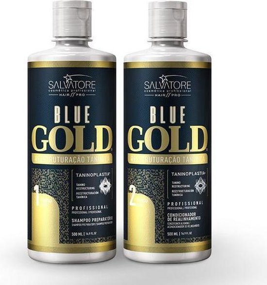 KIT LISSAGE AU TANIN BLUE GOLD SALVATORE 2 X 1000 ML | bol
