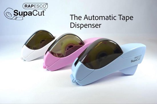 Rapesco SupaCut Automatische plakband dispenser - Wit + 2 rollen ...