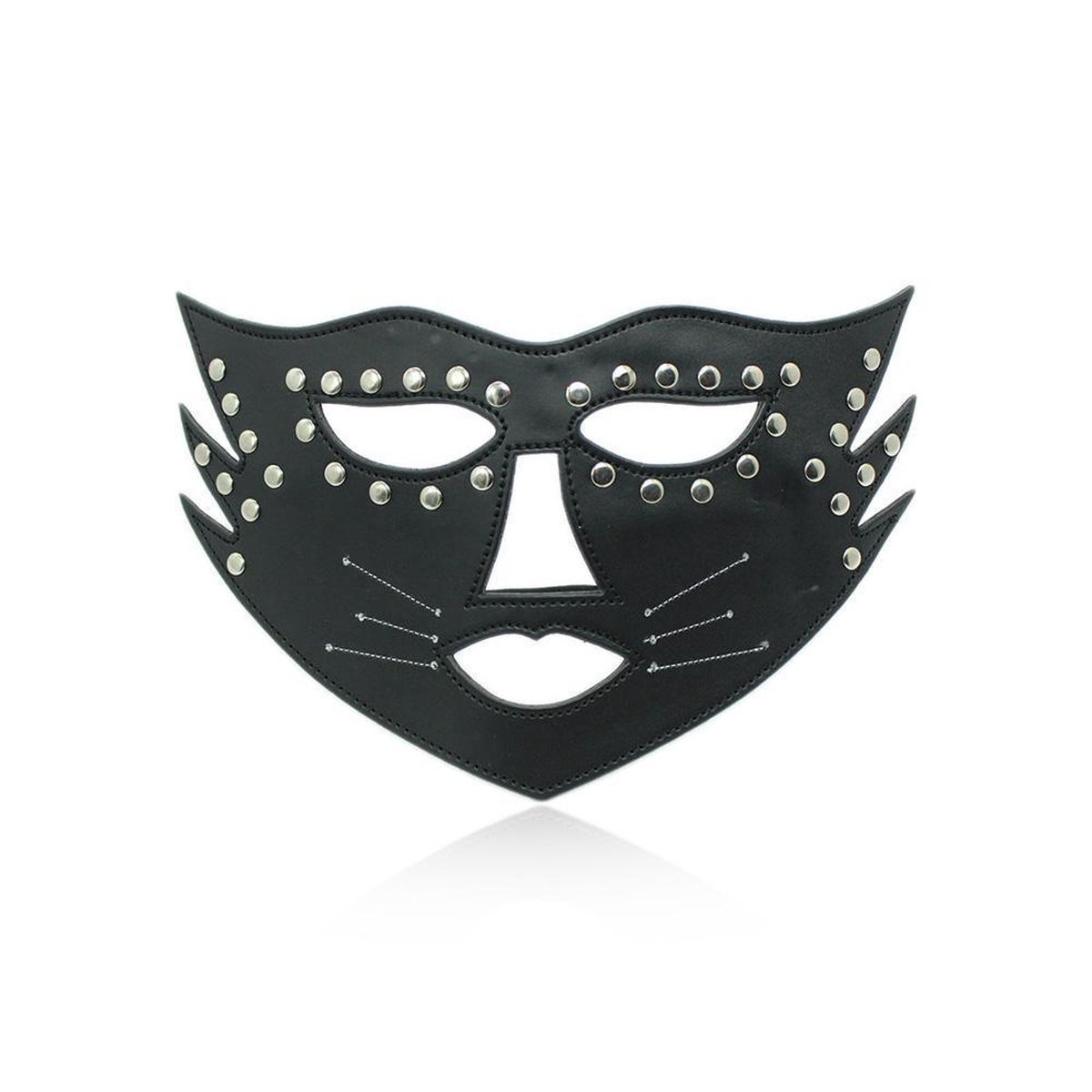 Kattenmasker versierd met siernieten - zwart | bol.com