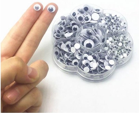 700 stuks verschillende maten plak oogjes | bol.com