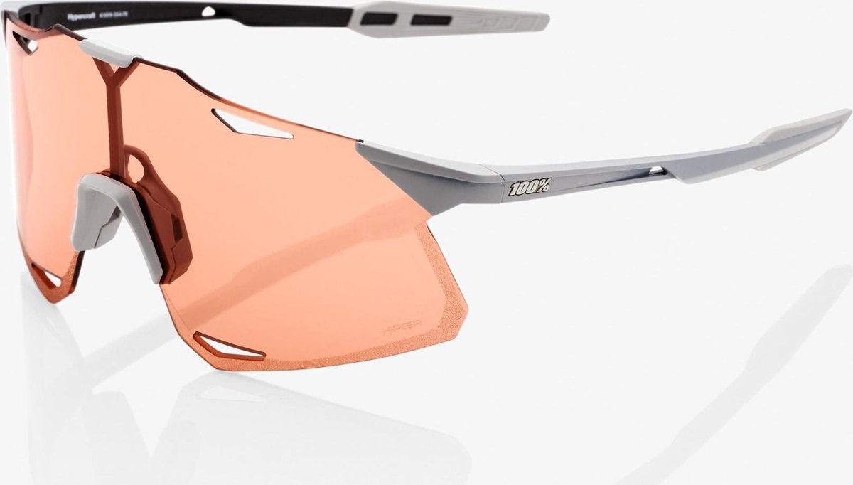 100% HYPERCRAFT - Matte Stone Grey - HiPER Coral Lens (Incl. Clear Lens ...