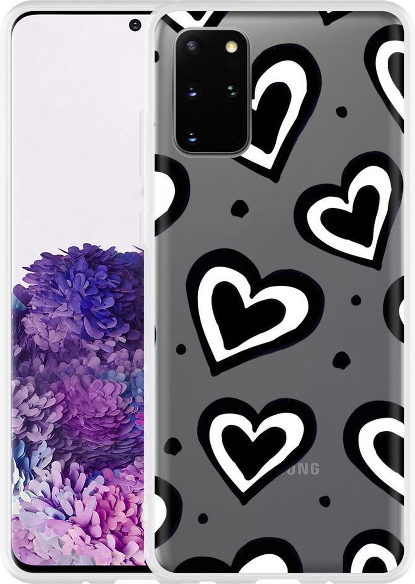 Samsung Galaxy S20 Plus Hoesje Watercolor Hearts | bol.com