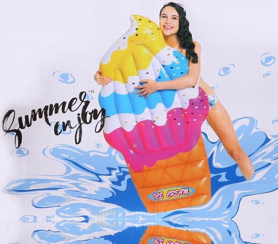 Opblaasbare IJs Luchtbed voor in het zwembad - Inflatable Ice Cream Bed ...