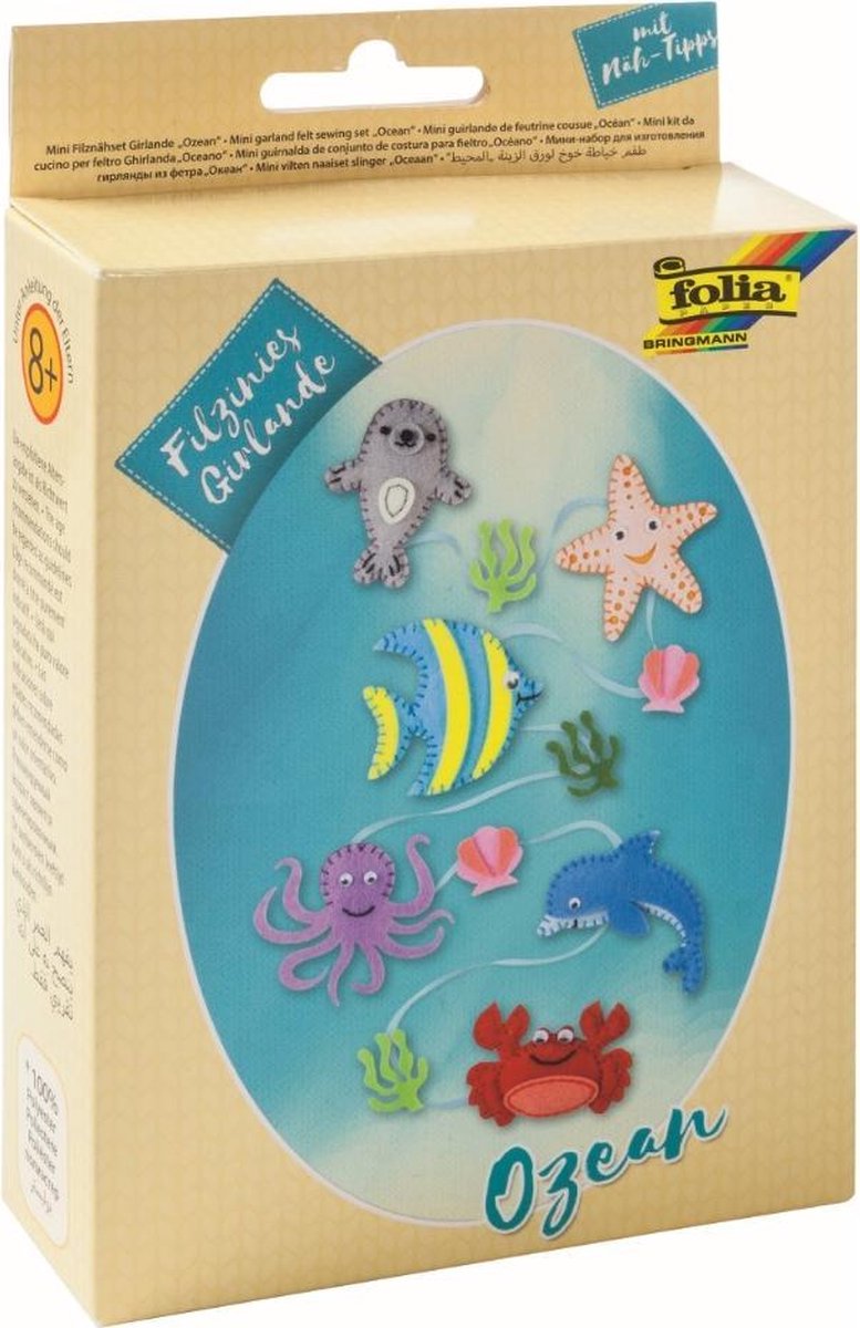 Folia Filzini Vilt Figuren Oceaan Slinger Knutsel Set A040113 ...