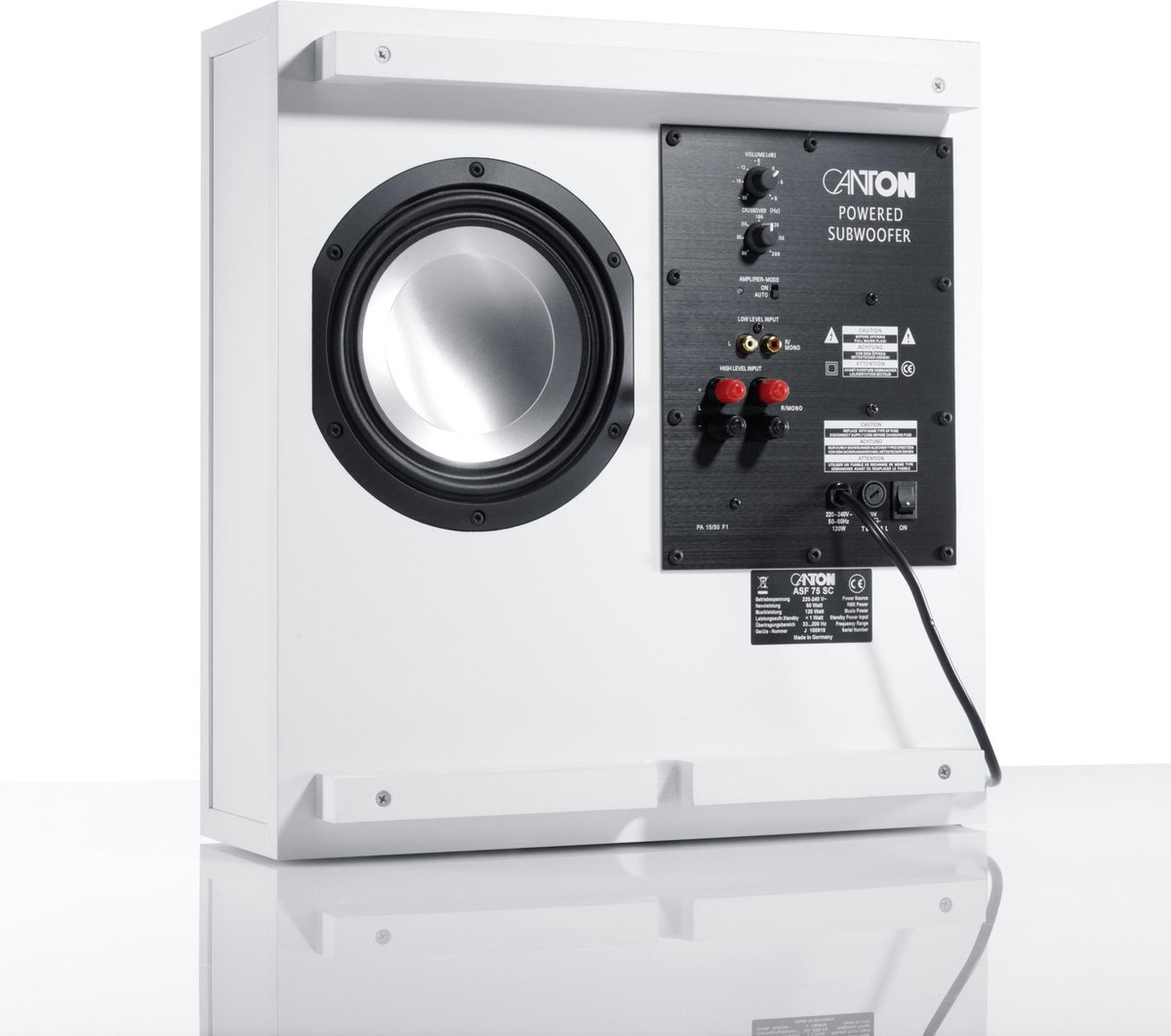 bol.com | Canton ASF 75 SC - Actieve Subwoofer - Wit