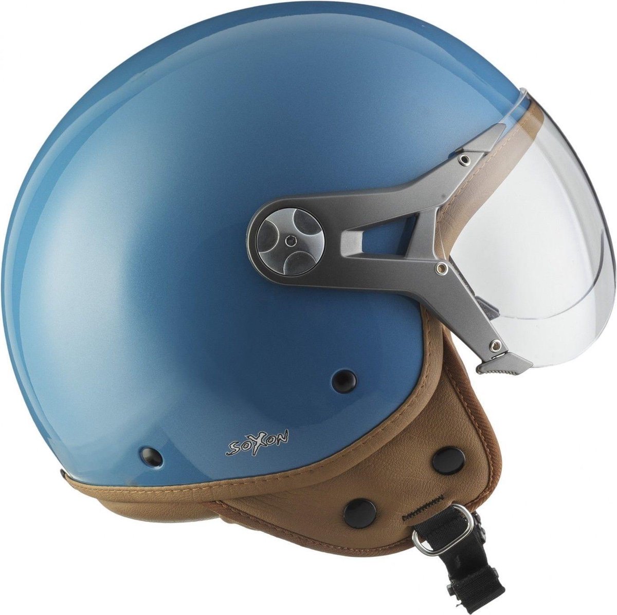 SOXON SP-326 Mono Blauw jethelm M Medium 57-58cm hoofdomtrek, met ...