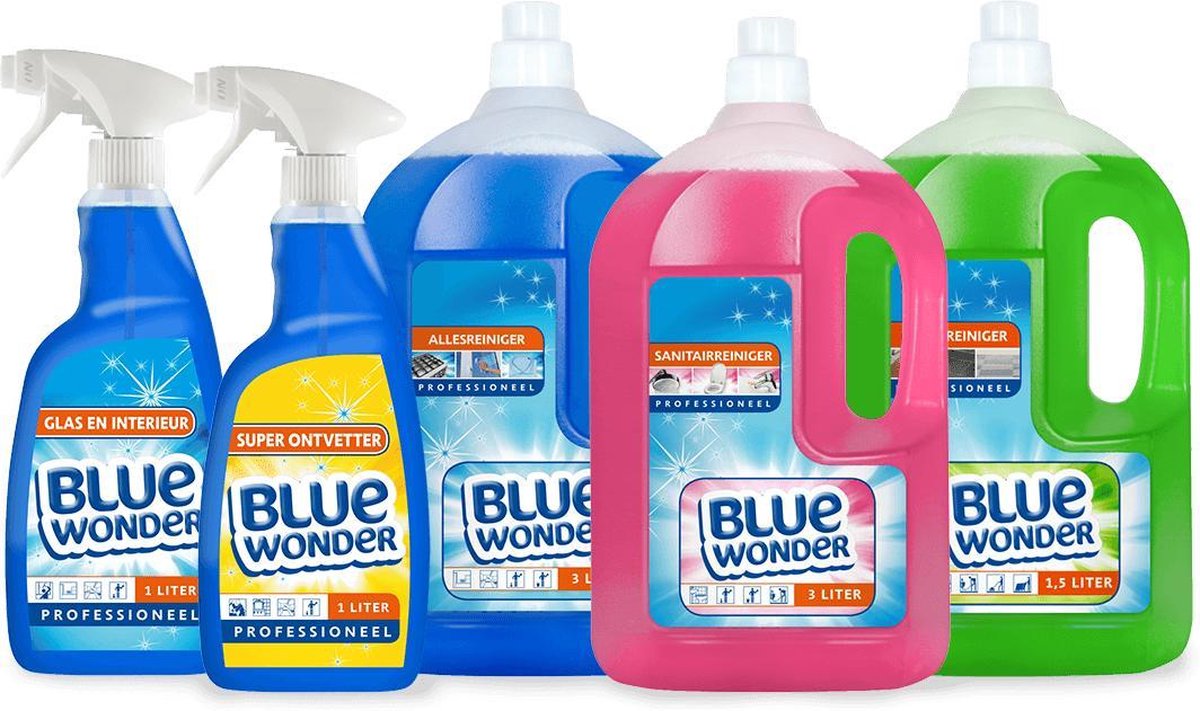 Blue Wonder Professioneel Glas en Interieur-reiniger Spray - 1000 ml ...