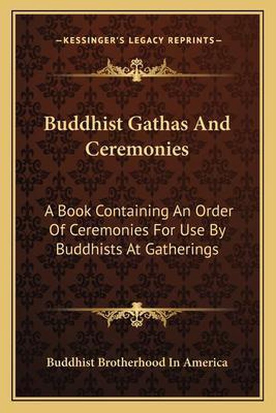 Buddhist Gathas and Ceremonies, Brotherhood In America Buddhist ...