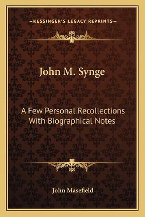 John M. Synge, John Masefield | 9781162991399 | Boeken | bol