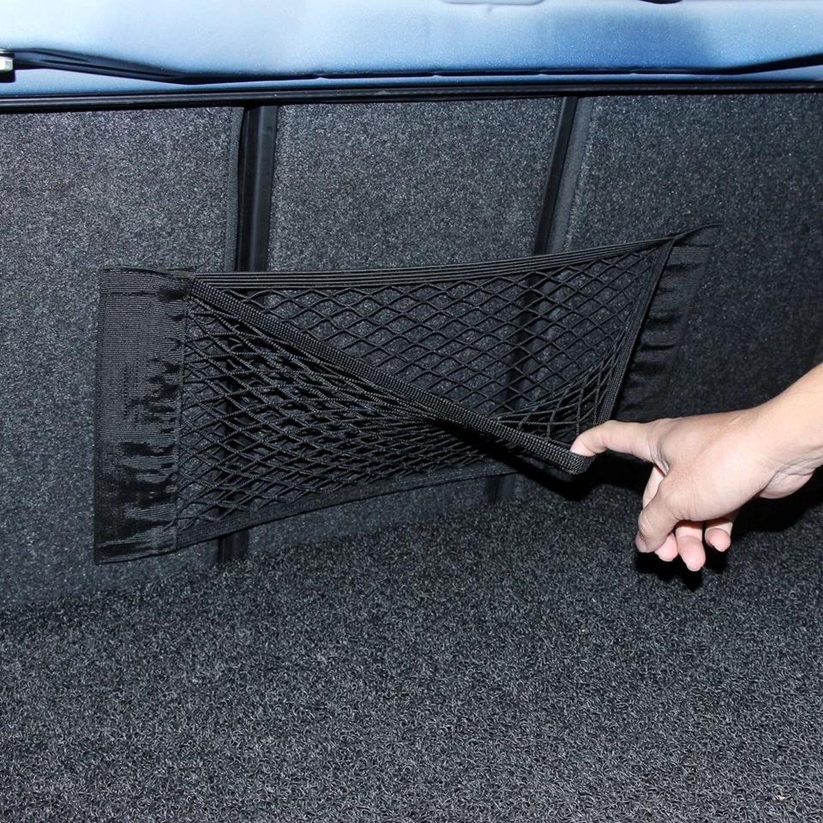 LOUZIR 2 stuks zelfklevende opberg netten - Auto kofferbak organiser ...