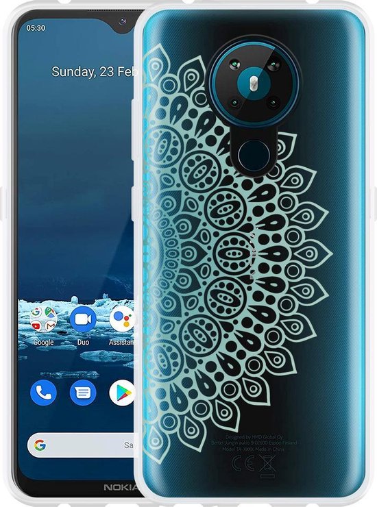 Nokia 5.3 Hoesje Turqoise Mandala | bol.com