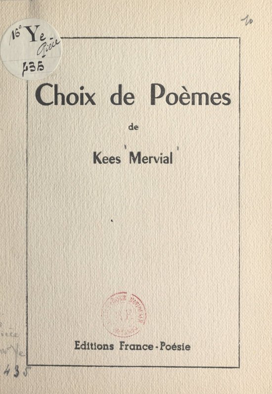 Choix de poèmes (ebook), Kees Mervial | 9782307029502 | Boeken | bol.com