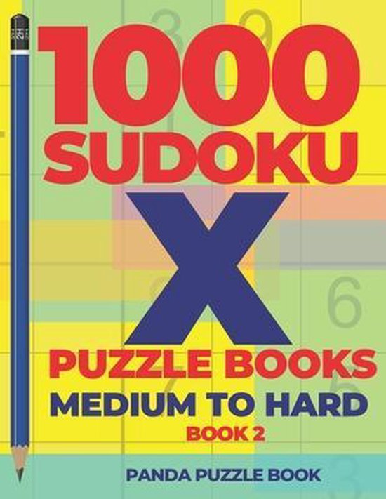 Book- 1000 Sudoku X Puzzle Books - Medium To Hard - Book 2, Panda ...