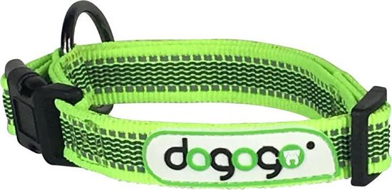 Dogogo halsband, neon groen 20 cm - 35 cm | bol.com