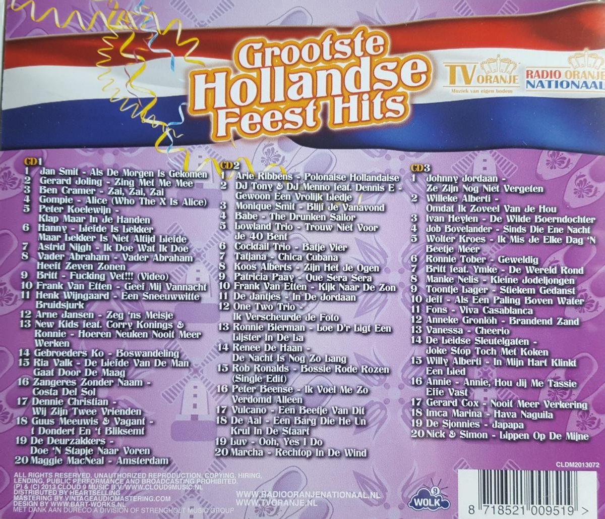 Heerlijk Hollands: Grootste Hollandse Feest Hits, various artists | CD (album) | Muziek | bol.com