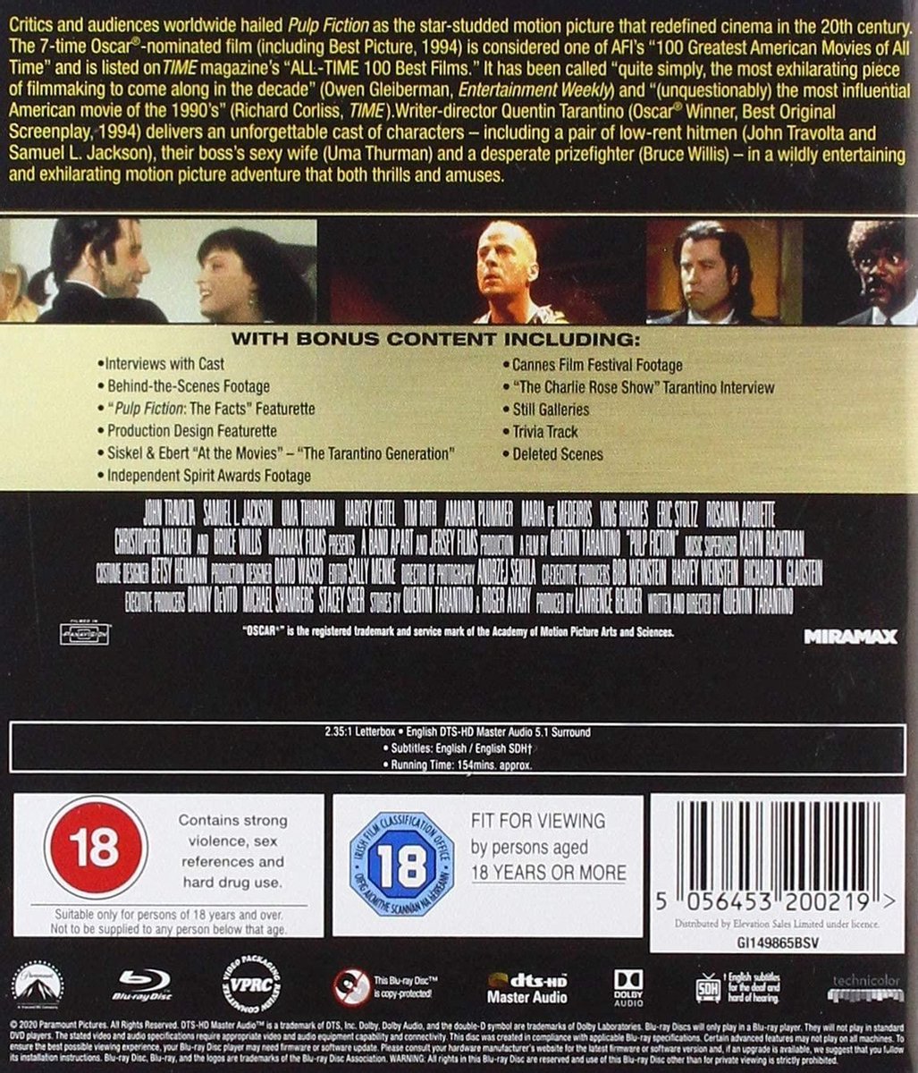 Pulp Fiction (Blu-ray) | Dvd's | bol.com