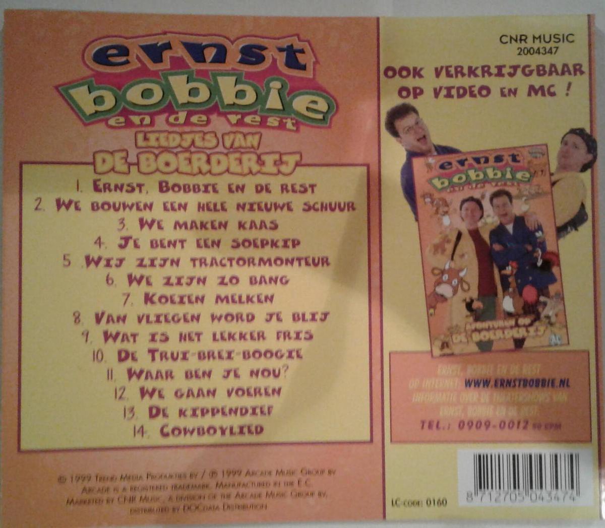 Liedjes Van De Boerderij, Bobbie En de Rest Ernst | CD (album) | Muziek ...