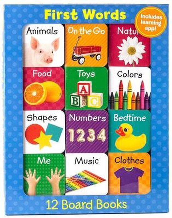 Early Learning- First Words (12 Board Book Set), Little Grasshopper ...